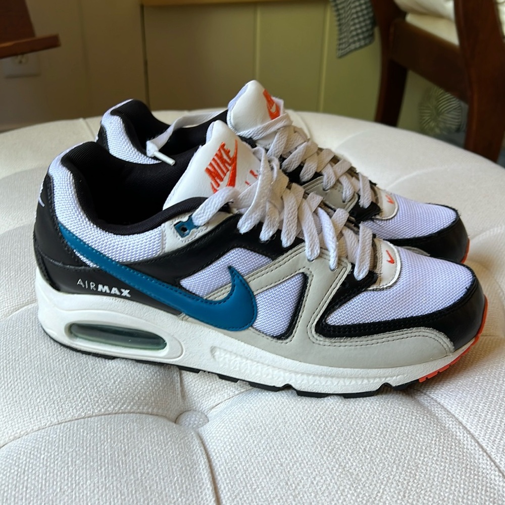 Nike Air Max Command Shoes White Grey Black Blue - Gem